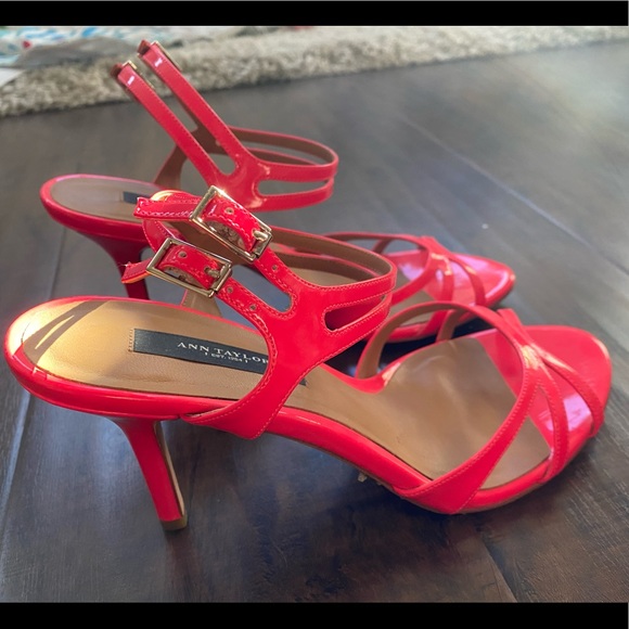 Ann Taylor | Shoes | New Ann Taylor Riley Patent Sandal Coralpink 85 ...